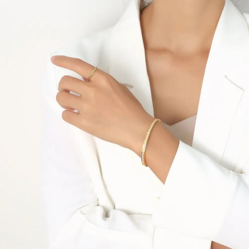 Stackable Rhinestone Encrusted Bangle Bracelets – Boots N Bags Heaven