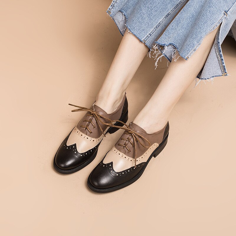 Eliza - Flat Casual Genuine Leather Oxford Shoes for Women – Boots N ...