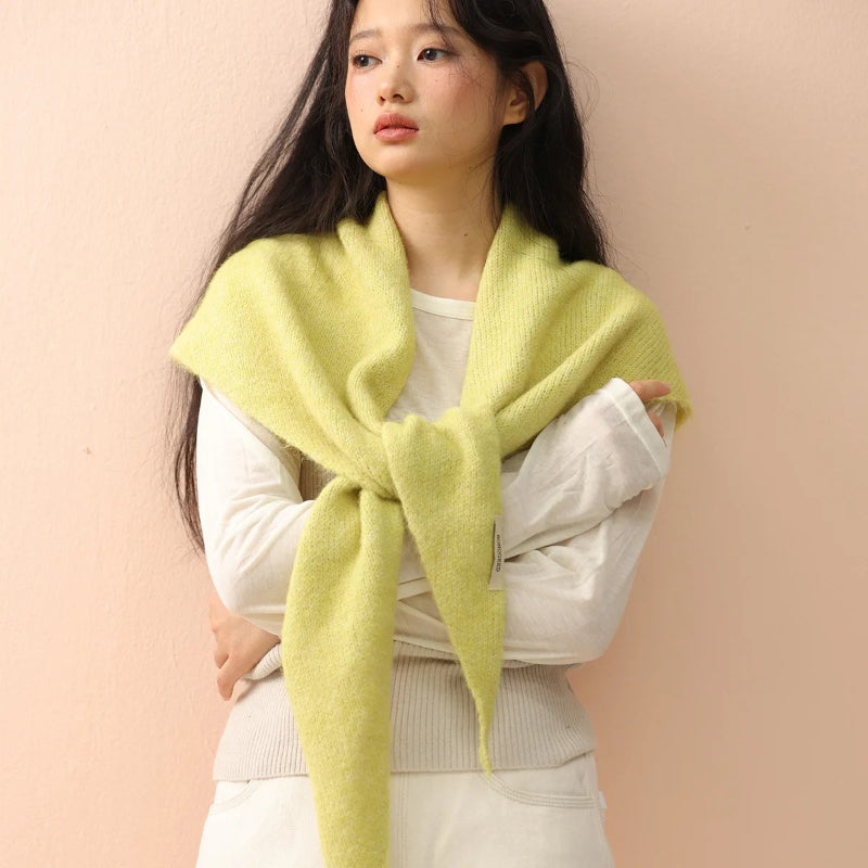 Solid Color Wrap-around Triangular Shawl Scarf for Women – Boots N Bags ...