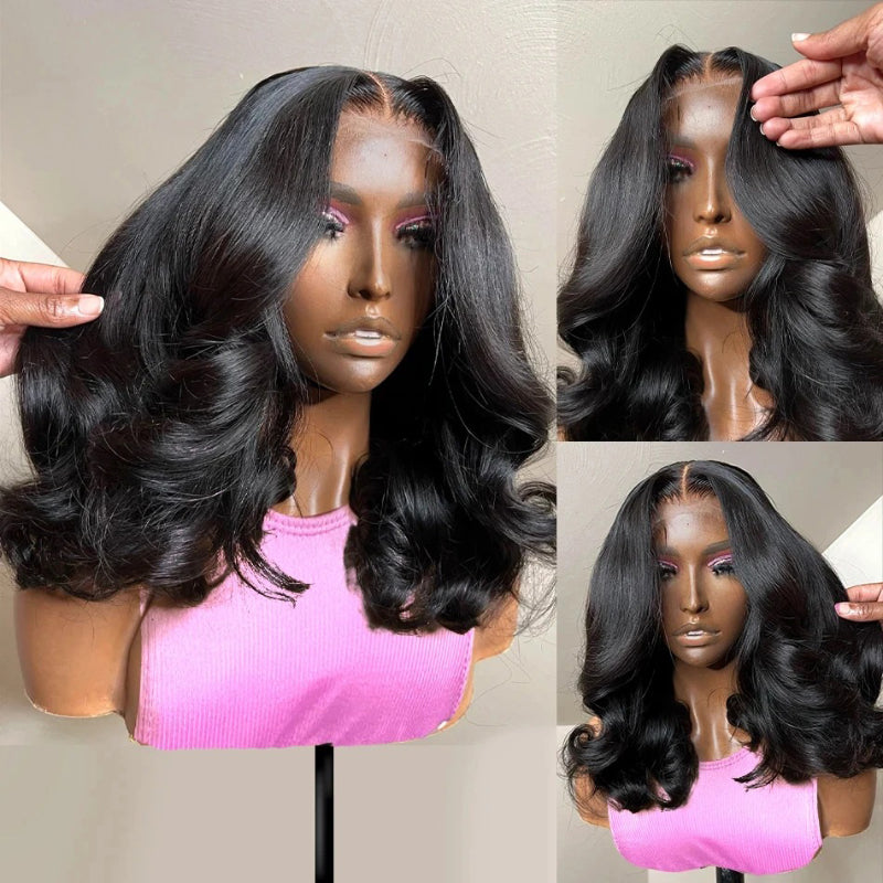 Natural Look Soft and Bouncy Texture Short Wavy Hair Wigs – Boots N ...