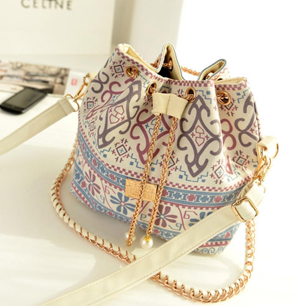 Bohemian Pastel Drawstring Body and Shoulder Bucket Bag – Boots N Bags ...