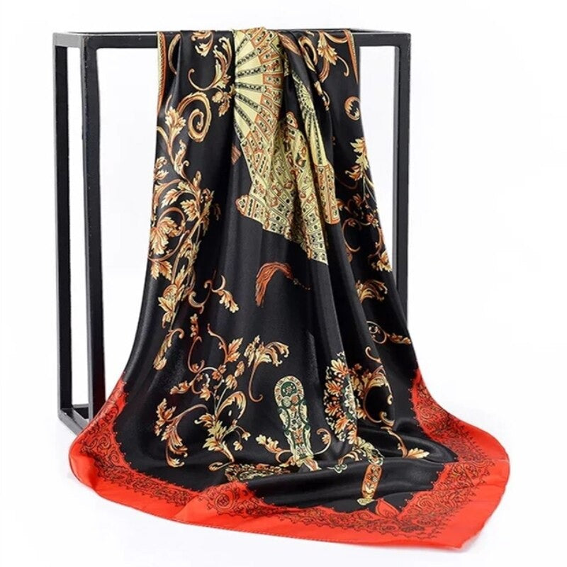 Bright Colored Soft and Silky Floral Shawl Scarf Collection – Boots N ...