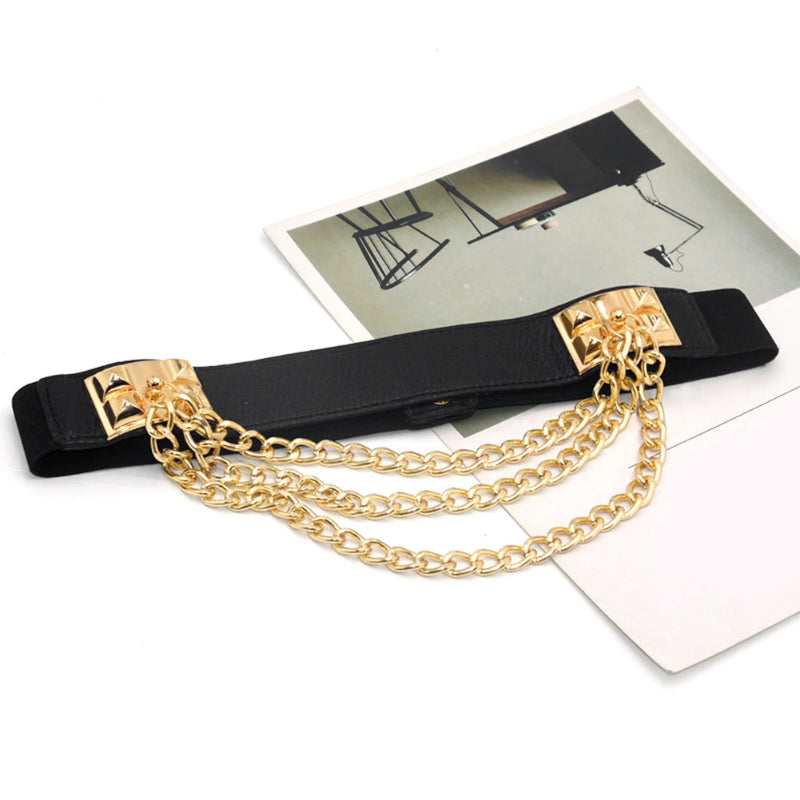 Multi-Layer Elastic Band Waist Belly Chain Belts – Boots N Bags Heaven