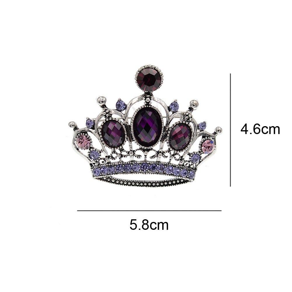 Rhinestone Embellished Royal Queen Crown Brooch Pin – Boots N Bags Heaven