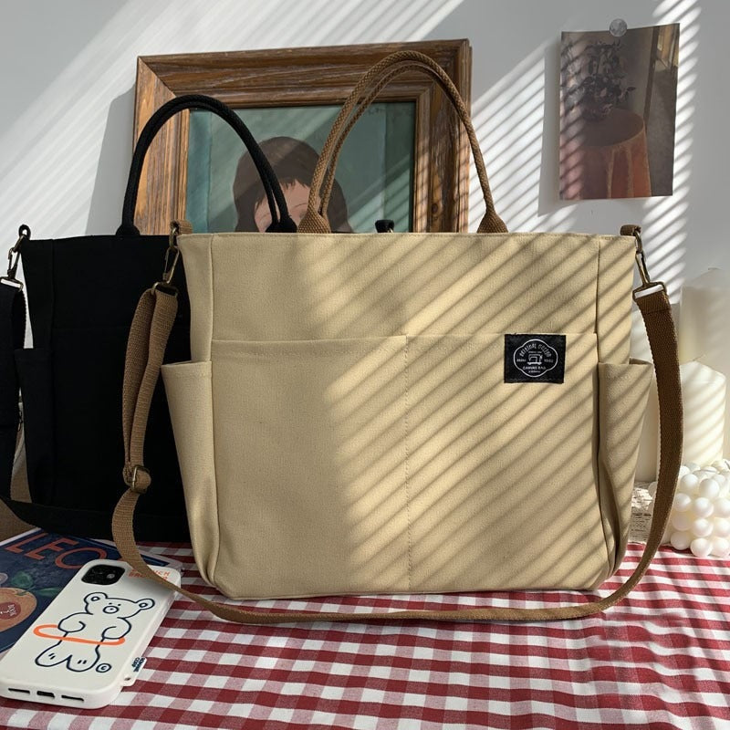 Women's Retro Large-Capacity Multi Pocket Shoulder Bags – Boots N Bags ...