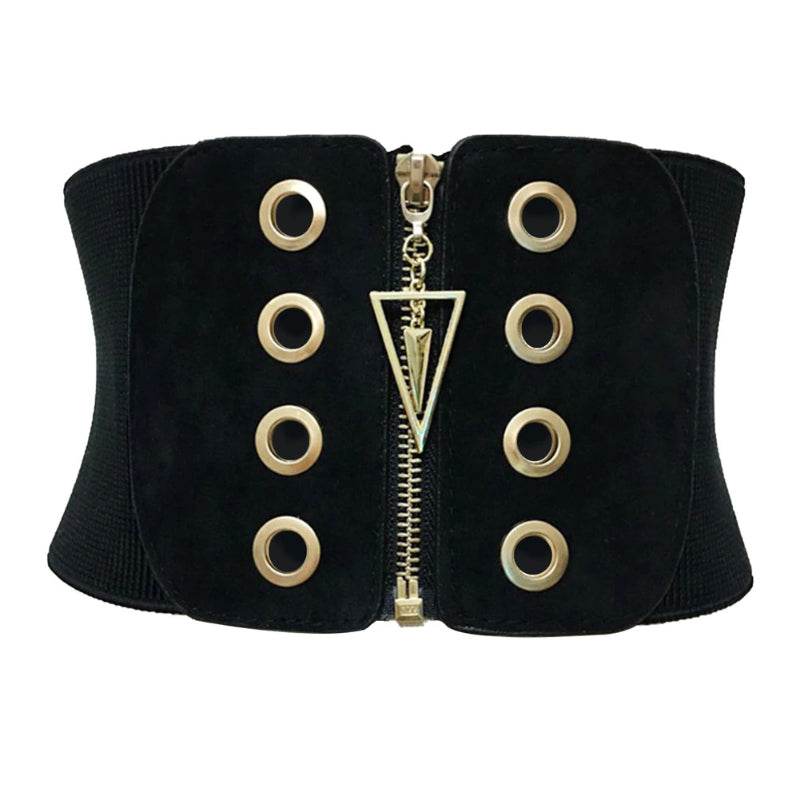 Women's Ultra-Wide Elastic Corset Belts with Zipper Closure – Boots N ...