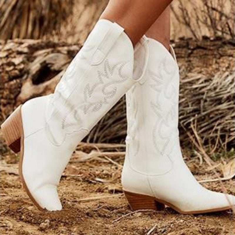 Classic Country Girl Cowboy Boots with Unique Embroidery – Boots N Bags ...