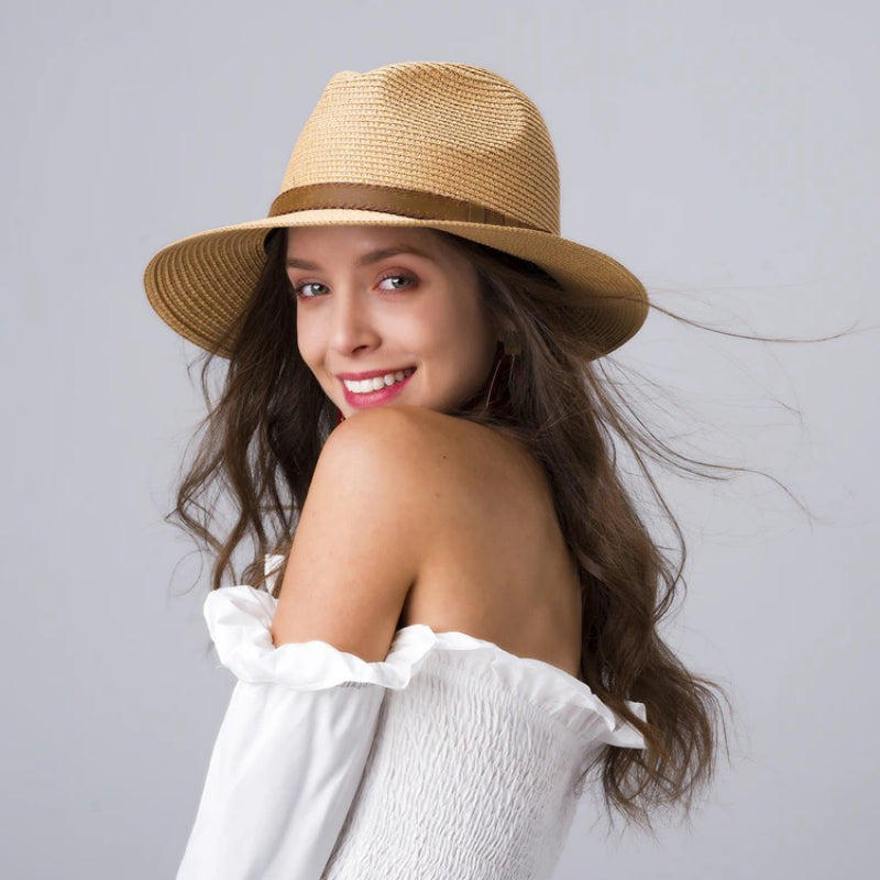 Classic Jazz Style Wide Brim Panama Summer Straw Hats – Boots N Bags Heaven