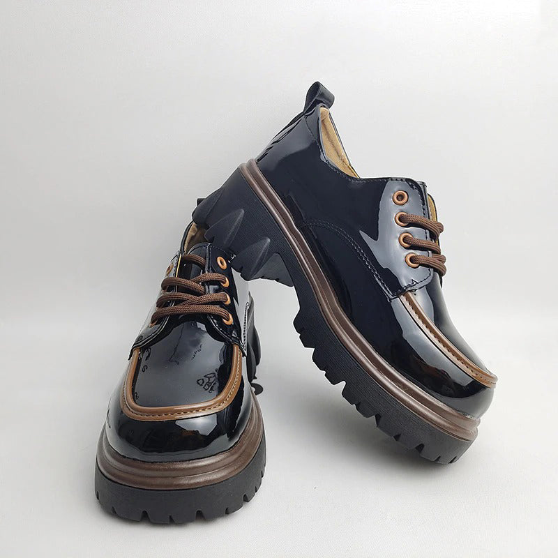 Tough and Sleek Chunky Platform Lace-Up Shoes for Women – Boots N Bags ...
