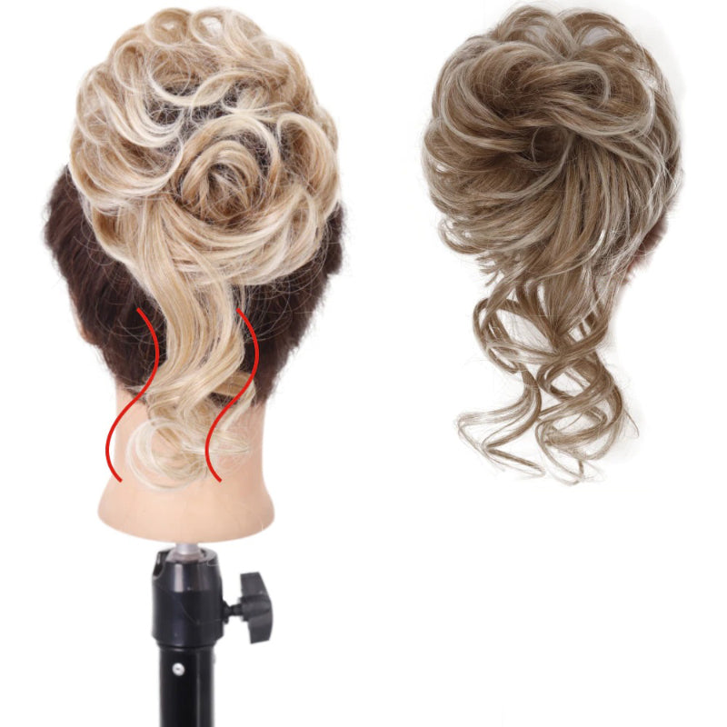 Curly and Messy Hair Bun Scrunchie Extension Wigs (NEW) – Boots N Bags ...