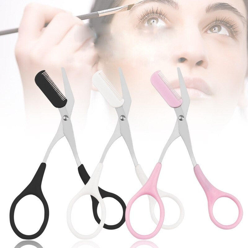 Handy Stainless Steel Eyebrow Comb and Trimmer Scissor – Boots N Bags ...